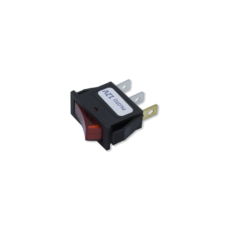 INTERRUPTOR MODULAR 16A 250VAC 3 PIN ON-OFF CON LUZ ROJA 12VDC (SW165 ...